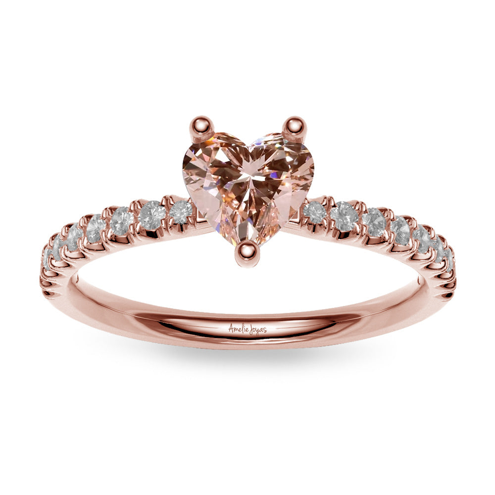 ANILLO DE PROMESA ORO ROSA – Amelie Joyas