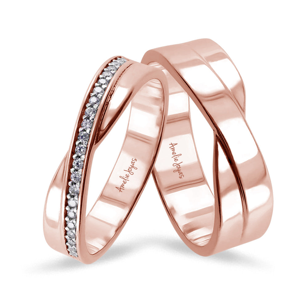 ARGOLLAS DE MATRIMONIO ORO ROSA – Amelie Joyas