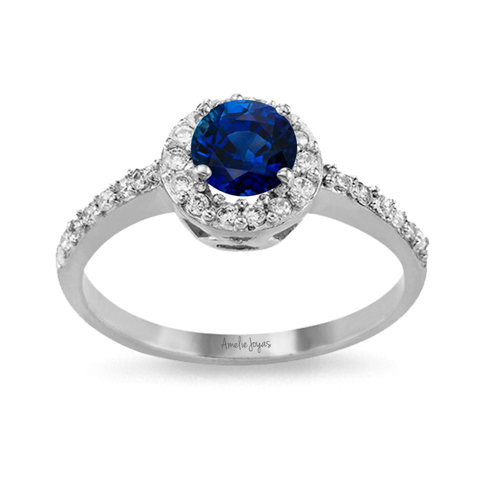 ANILLO DE COMPROMISO CON ZAFIRO – Amelie Joyas